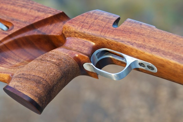 Koa Thumbhole Stock for Barnard Action | Doan Trevor Custom Rifle Building
