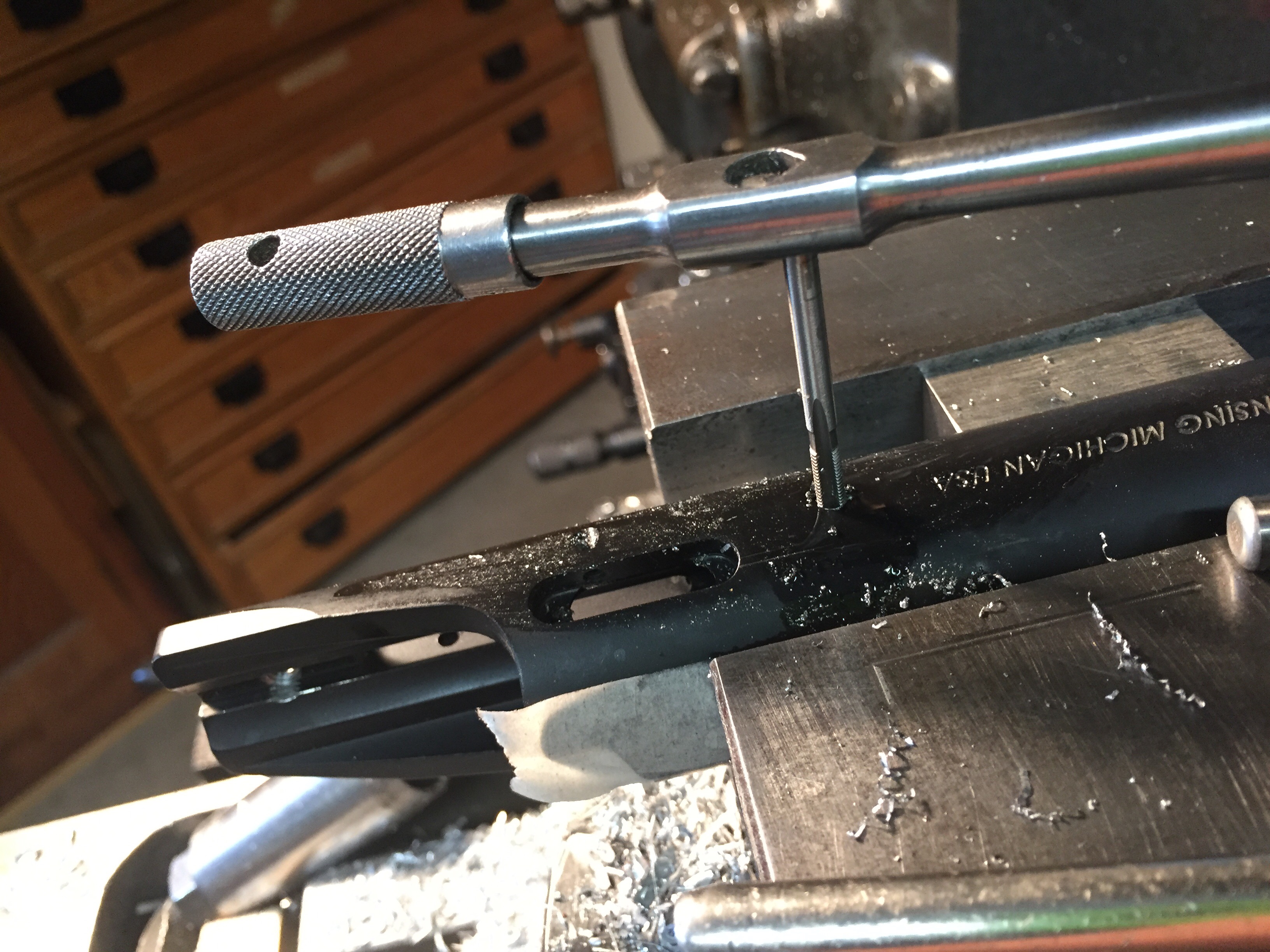 Drilling / Tapping for Side Mount for rear Sight for US Palma Team ...