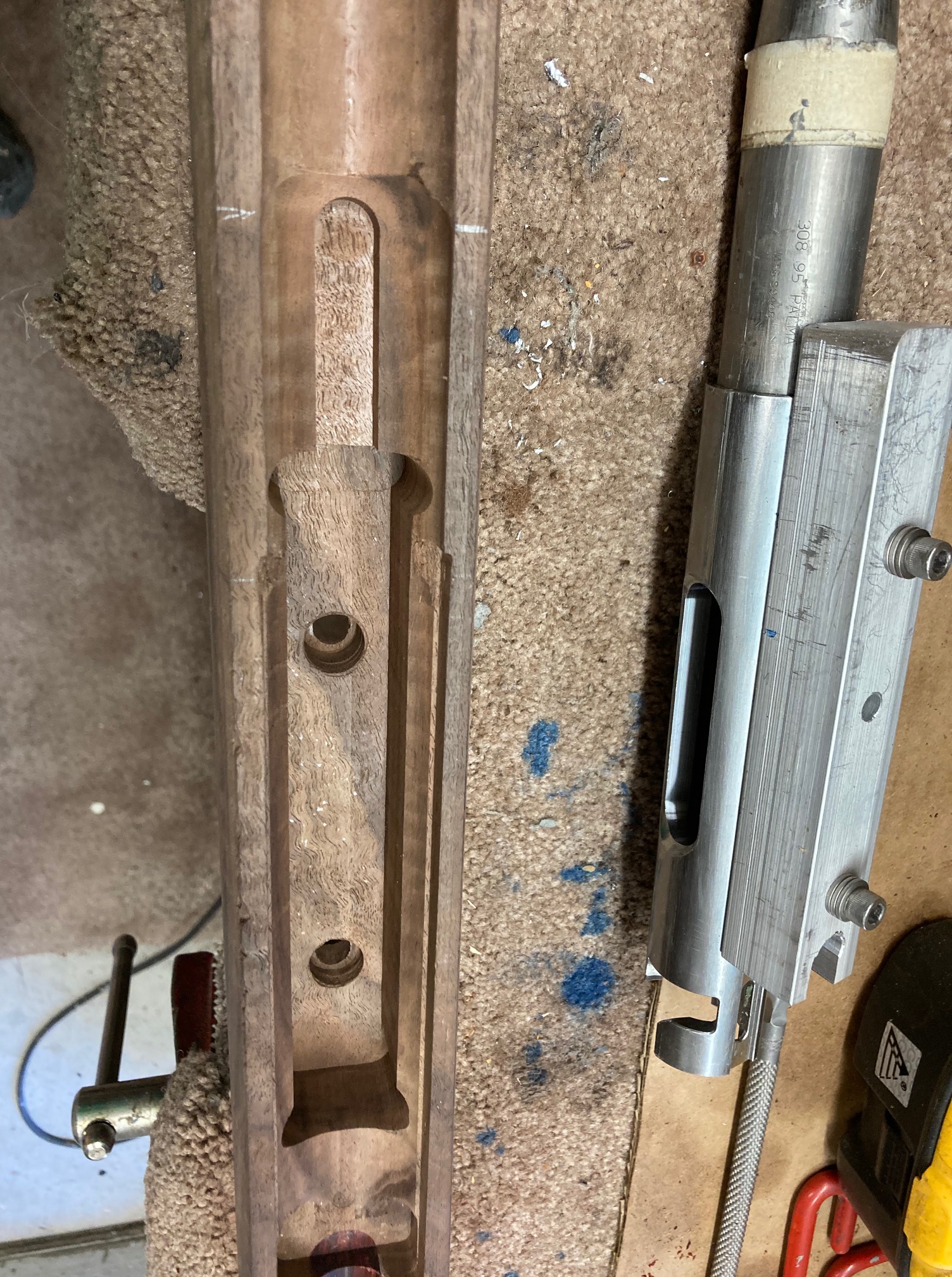 Claro Walnut Stock with Fiddleback for a Barnard Action | Doan Trevor ...